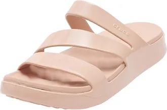 Crocs Femme Getaway Patent Strappy Sandales, Pink Caramel, 41/42 EU