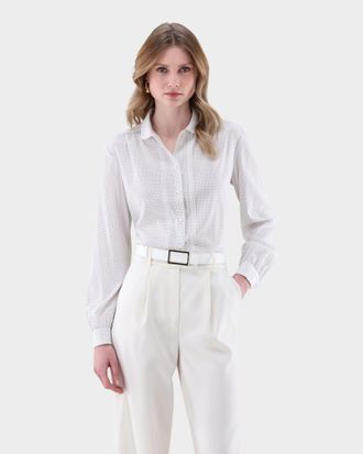 van Laack Hemdbluse mit Raffungen und Falten