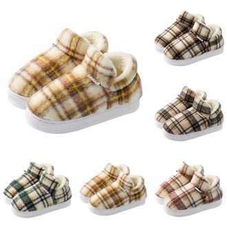 Generic Pantoufles en mousse &agrave; m&eacute;moire de forme pour femme, antid&eacute;rapantes, dos ferm&eacute;, chaussures chaudes &agrave; enfiler pour int&eacute;rieur et ext&eacute;rieur, jaune, 37 EU