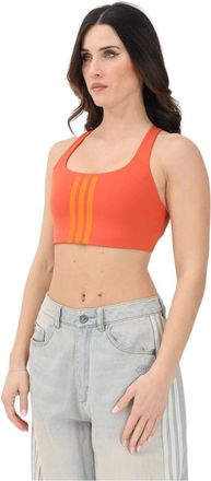 adidas Femme, Tops, Orange, Taille: 36 FR Workout 3-Stripes Top