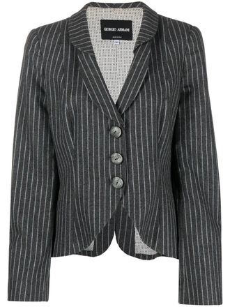 Giorgio Armani blazer à revers cranté (années 1990) - Gris