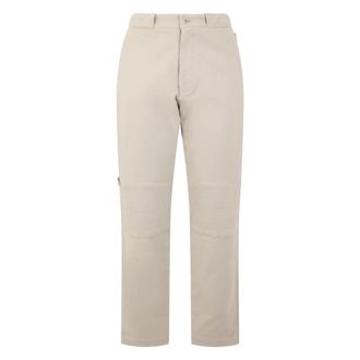 Moschino Gerade geschnittene Hose mit seitlichem Rei&szlig;verschluss - - Trousers - Herren - Beige - 2XL