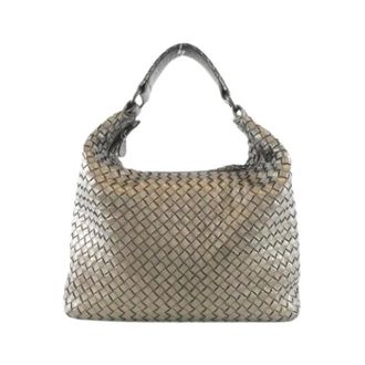 Bottega Veneta Sac bandouli&egrave;re en cuir Pre-owned - Femme - Pre-owned - Gris - Taille: ONE Size
