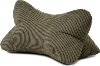 Gözze Leseknochen Capri, Nackenkissen in Feincord-Optik, Lese- und Relaxkissen für Nacken und Rücken, 40 x 25 cm - Dunkelgrün