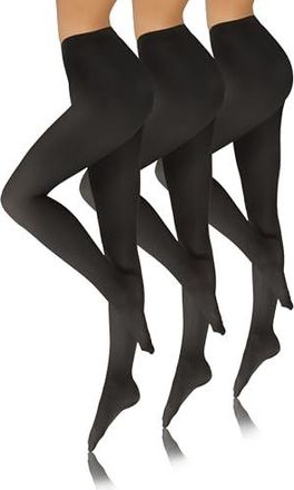 Sesto Senso 3 Paires Collants Femme Graphite Opaque Lisse Microfibre 40 DEN 2 XS-S Graphite