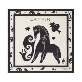 Lanvin Femme, Accessoires, Multicolore, Taille: ONE Size Lunar Year Print Silk Scarf