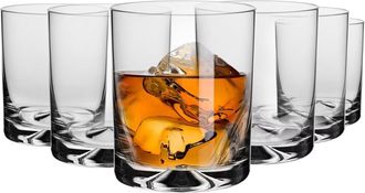 Krosno Whiskygläser 6er Set, 350 ml, Mixology Kollektion - Rum Whiskey Gläser Rumgläserser - Tumbler Cocktail Glas - Spülmaschinenfest