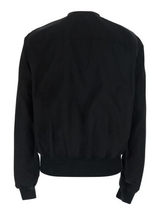 Rick Owens Mens Bomber Jacket Black Cotton Coat