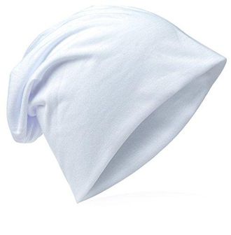 Miobo Bonnet souple en jersey unisexe Couleurs unies - blanc - Taille unique