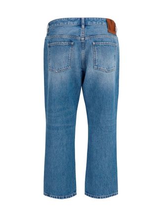 Valentino Womens Straight-Leg Jeans Medium Blue Denim Cotton