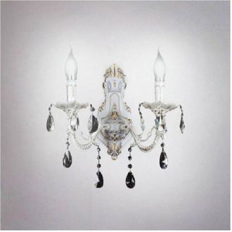 Trade Shop Classical Parete 2 Attacco Bracci E14 With Pendent Cristalls E01-2
