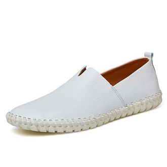 Generic Mocassins for Hommes, d&eacute;tails de Couture en Peau de Vache, Bout Rond, antid&eacute;rapants, Confortables, Flexibles, Talon Plat, Bal de Promo, Marche, &agrave; Enfi