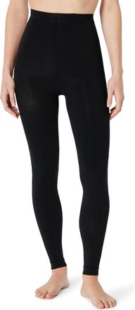 Amazon Essentials Damen Blickdichte, Fu&szlig;lose Strumpfhose, 2 Paar, Schwarz, XL