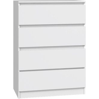 Selsey Malwa - Kommode mit vier Schubladen, weiß, 70 cm - Selsey