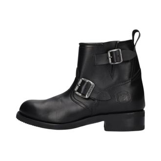 Sendra Schwarze Biker Boots mit Metallschnallen - - Shoes - Damen - Schwarzk - 36 EU