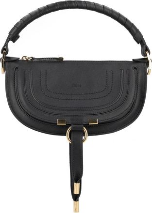 Chlo&eacute; Womens Mini Marcie Bag Black Leather Shoulder