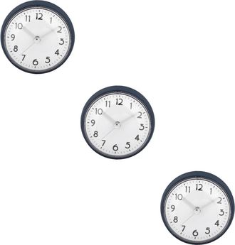 Garneck 3St Saugnapf-Wanduhr küchenuhr mit saugnapf Wohnzimmer Badezimmer wasserdichte Badezimmer Wanden Küchen kleine Moderne Plastik