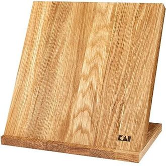 Kai magnetischer Messerblock zum Aufstellen aus Eiche - Premium Holz - Platz für 4 Messer - Abmessung 26 x 17 x 25,3 cm - Magnethalter Messerbrett, Braun