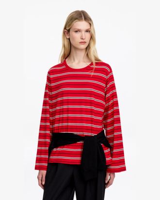 Arket Langarmshirt Mit Streifen -Rot