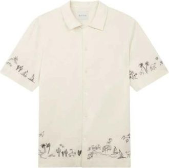Paul Smith Homme, Chemises, Beige, Taille: L Mauritius Embroidered Shirt