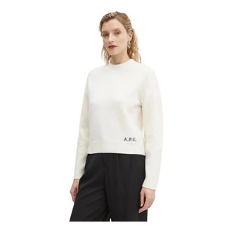A.P.C. A.p.c., Femme, Pulls, Beige, Taille: 36 FR Pulls &agrave; col rond