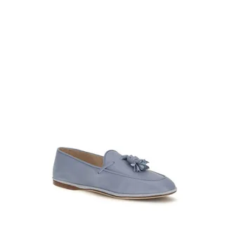 Fratelli Rossetti Womens Blue Calf Leather Bos Taurus Slip-On Loafers