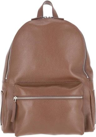 Orciani Homme, Sacs, Brun, Taille: ONE Size Leather Backpack