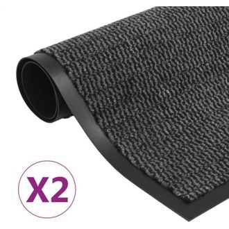 vidaXL vidaXL Schmutzfangmatten 2 Stk. Rechteckig Getuftet 80x120cm Anthrazit