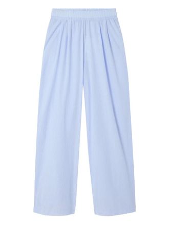 American Vintage pantalon palazzo &agrave; taille &eacute;lastique Eluabird - Bleu