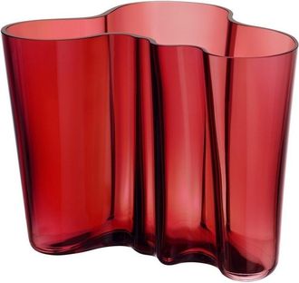 iittala Vase Aalto 160 mm Rot aus Glas