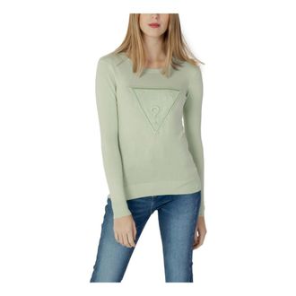 Guess Femme, Pulls, Vert, Taille: 38 FR Tricot vert &agrave; manches longues