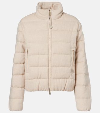 Moncler Daunenjacke Agastache aus Kaschmir und Leinen