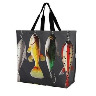 Generic Diff&eacute;rents Types DApp&acirc;ts De P&ecirc;che Sac &Agrave; Bandouli&egrave;re R&eacute;utilisable Tote Bag Grand Sac A Main Femme Pour Shopping Plage Voyage