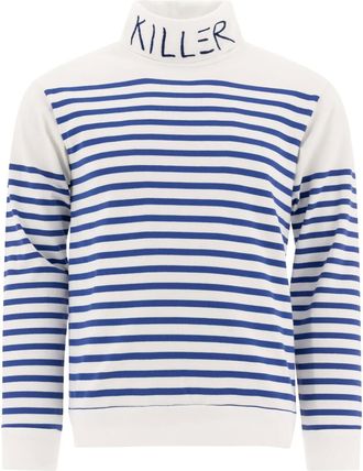 KAPITAL t-shirt à rayures - Blanc