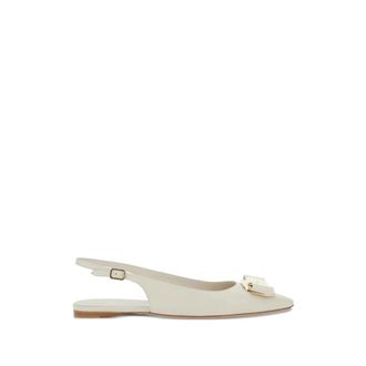 Ferragamo Leder Slingpumps - - Shoes - Damen - Beige - 36 1/2 EU