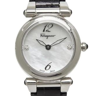 Ferragamo Pre-owned Idillio Steel Quartz - Femme - Pre-owned - Blanc - Taille: ONE Size