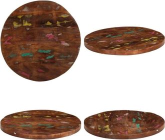 vidaXL Tischplatte Ø 50x3,8 cm Rund Altholz Massiv - Holztischplatte - Altholz Tischplatte - Vintage Tischplatte - Rustikaler Tisch - Esstisch Platte - Home