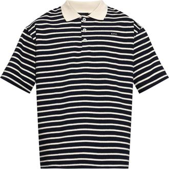 A.P.C. A.p.c., Homme, Tops, Bleu, Taille: XL Polo Logo