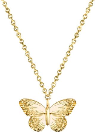 Glanzst&uuml;cke M&uuml;nchen Halskette - Sterling Silber Halskette Schmetterling - Gr. unisize - in Gold - f&uuml;r Damen