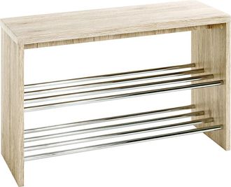 Haku Möbel Bank, eiche San Remo-chrom, 81 x 30 x 55