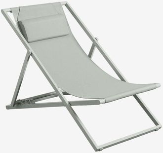 Sklum Faltbare Hängematte mit Kissen aus Stahl Jensy Grün Caqui - Sklum