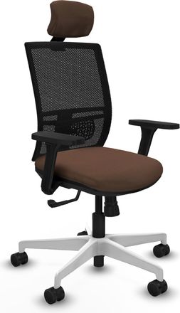 Piqueras y Crespo 8-Stunden-B&uuml;rostuhl mit 3D-Armen, h&ouml;henverstellbare Lendenwirbelst&uuml;tze und h&ouml;henverstellbares Kopfteil, ausgestattet mit 4 Positionen, Schwarz/Dunkelb