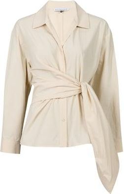 Adolfo Dominguez Chemise asym&eacute;trique avec noeud lat&eacute;ral en coton