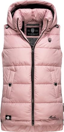 Marikoo Damen warme Winter Steppweste mit Kapuze Zarinaa Powder Rose Gr. XS