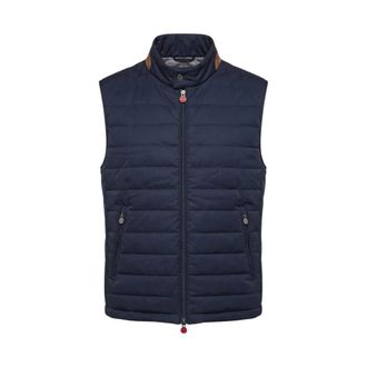 Kiton Gesteppte Weste - - Jackets - Herren - Blau - L