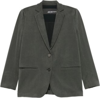 Roberto Ricci Design Rrd, Femme, Vestes, Vert, Taille: 40 FR Cupro Boyfriend Blazer