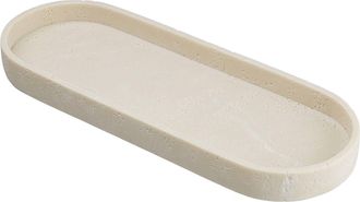 Butlers Ablageschale oval 25 x 15cm im natürlich-edlen Look -Verdon- Badezimmer Accessoire | Ablage für Zahnputzbecher, Schmuck, Seifenspender | ideal zur Dek