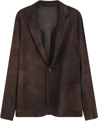 Salvatore Santoro Homme, Vestes, Brun, Taille: XL Blazer en Daim