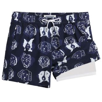 Maamgic Herren Badehose mit Kompression Badeshorts 2 in 1|14cm Innenl&auml;nge Schnelltrocknend l&auml;ssige Swim Shorts Kurz Boardshorts mit Innenhose Rei&szlig;verschlussta