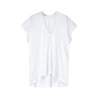 Dries Van Noten Femme, Tops, Blanc, Taille: 40 FR T-shirt &agrave; col en V